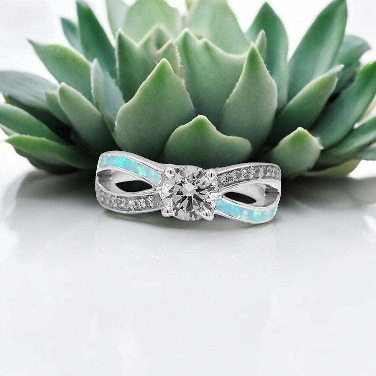 SOLITAIRE CZ Infinity Ring 925 Silver – Keepsake Memorial Jewellery