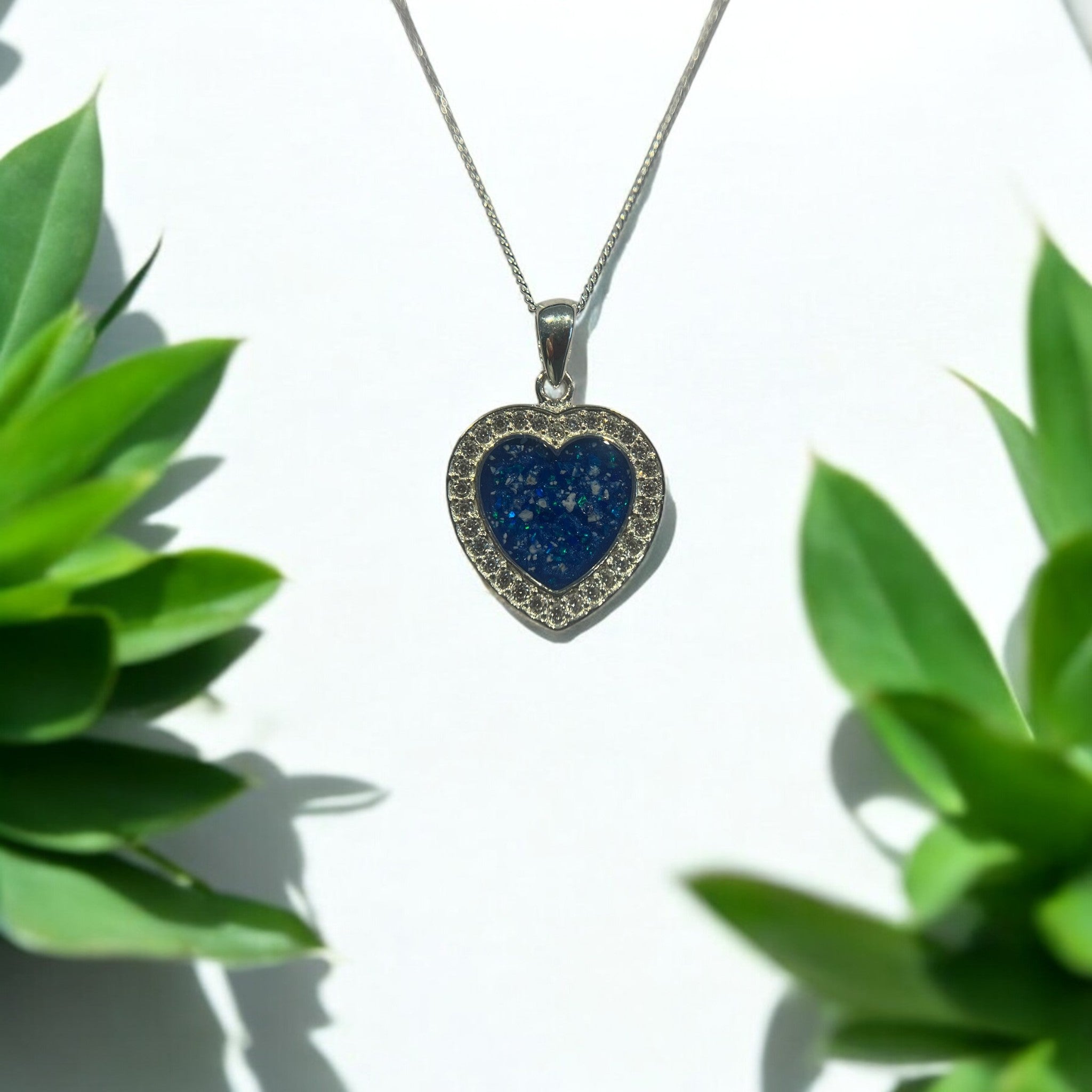 Fantastic Solid silver heart pendant with CZ surround – Keepsake ...